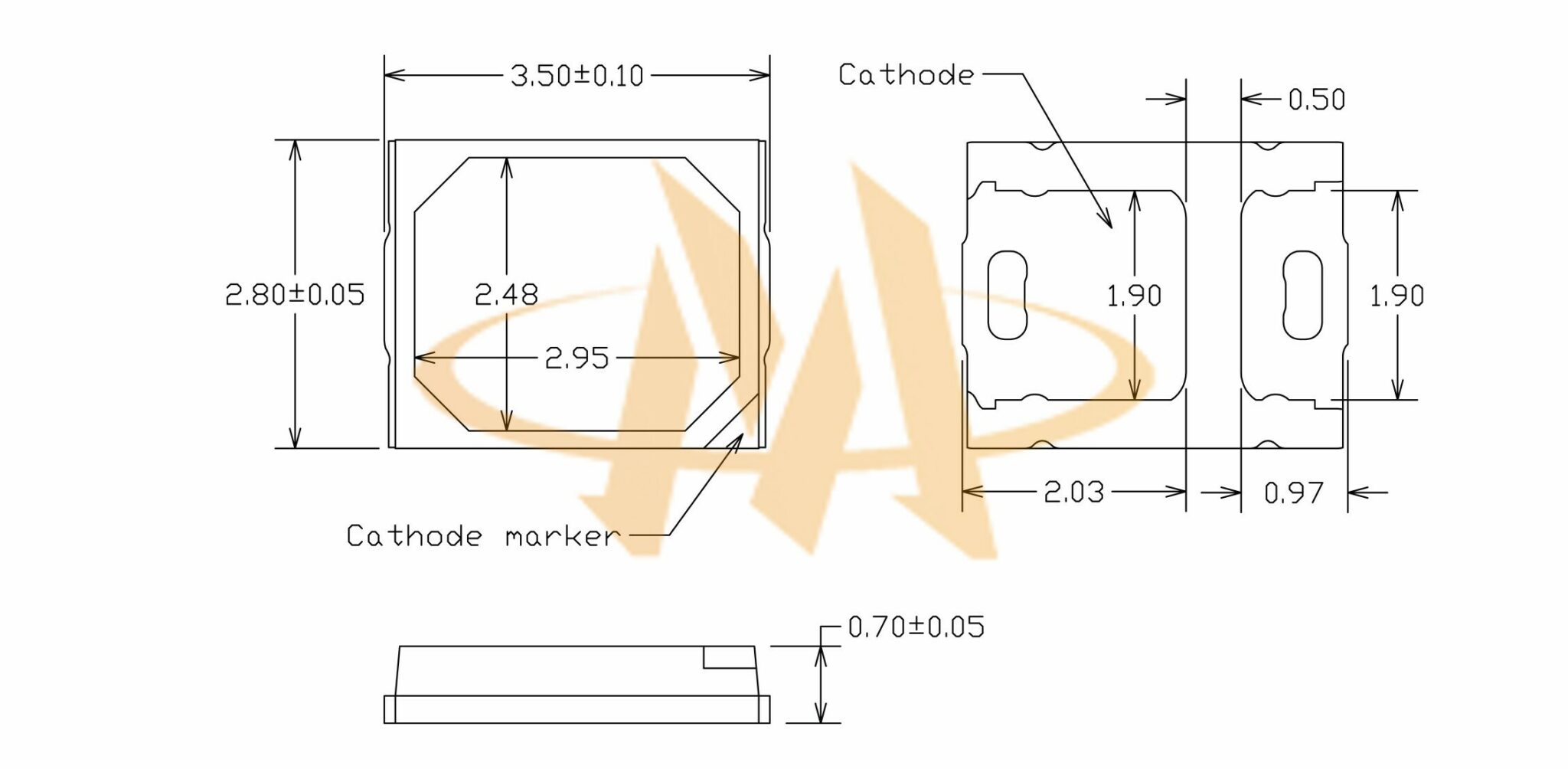 2V 60mA Red SMD 2835 LED | LED COMPONENTS