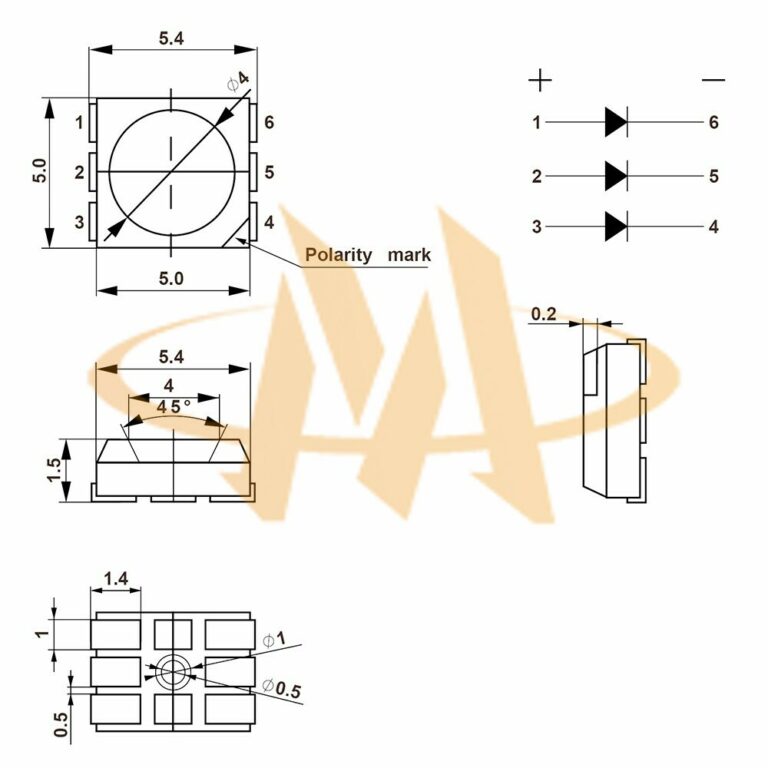 RGB SMD 5050 LED MLT-SMD-5050-XX020RGB | LED COMPONENTS